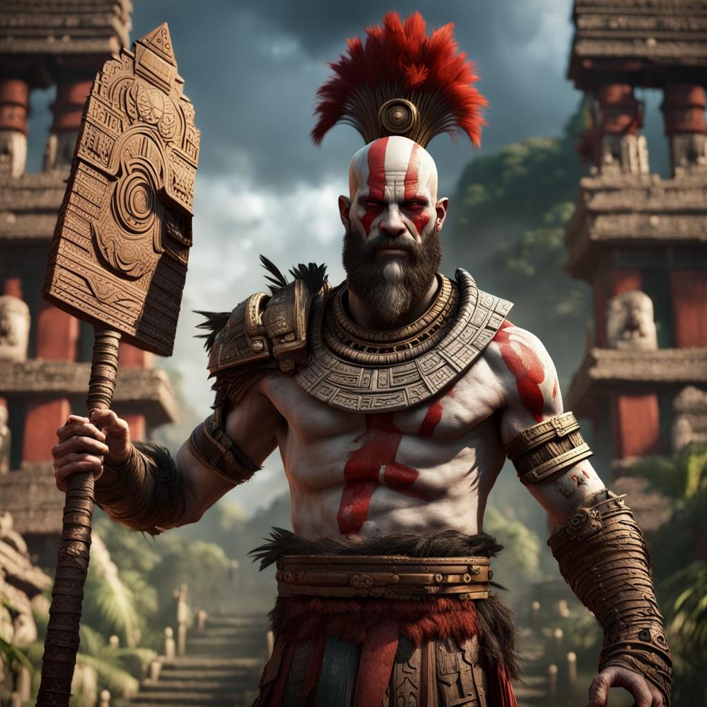Kratos the Aztec- God of War 3 - AI Generated Artwork - NightCafe Creator