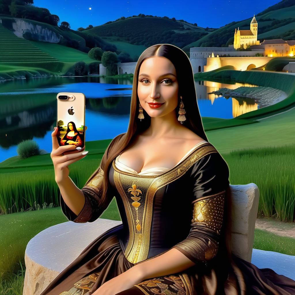 Mona Lisa Selfie - AI Generated Artwork - NightCafe Creator