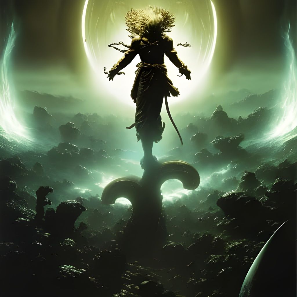 Saiyan blessed by cthulhu - AI Generated Artwork - NightCafe Creator