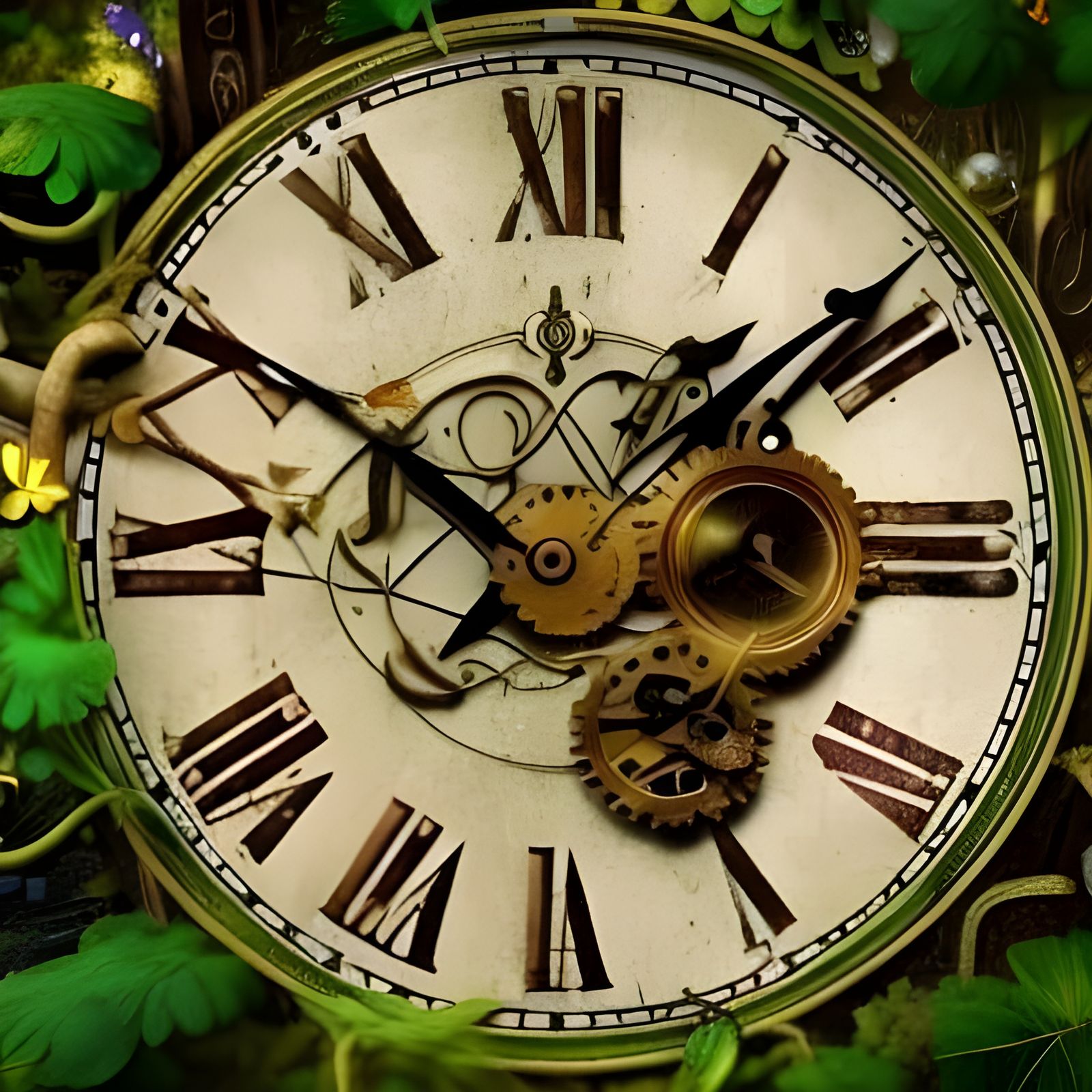 The forgotten clock - AI Generated Artwork - NightCafe Creator
