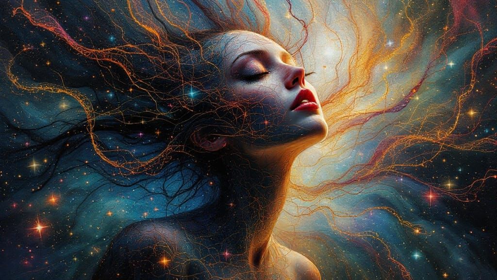 deep dark shadows bizarre creatures laugh and sing... - AI Art