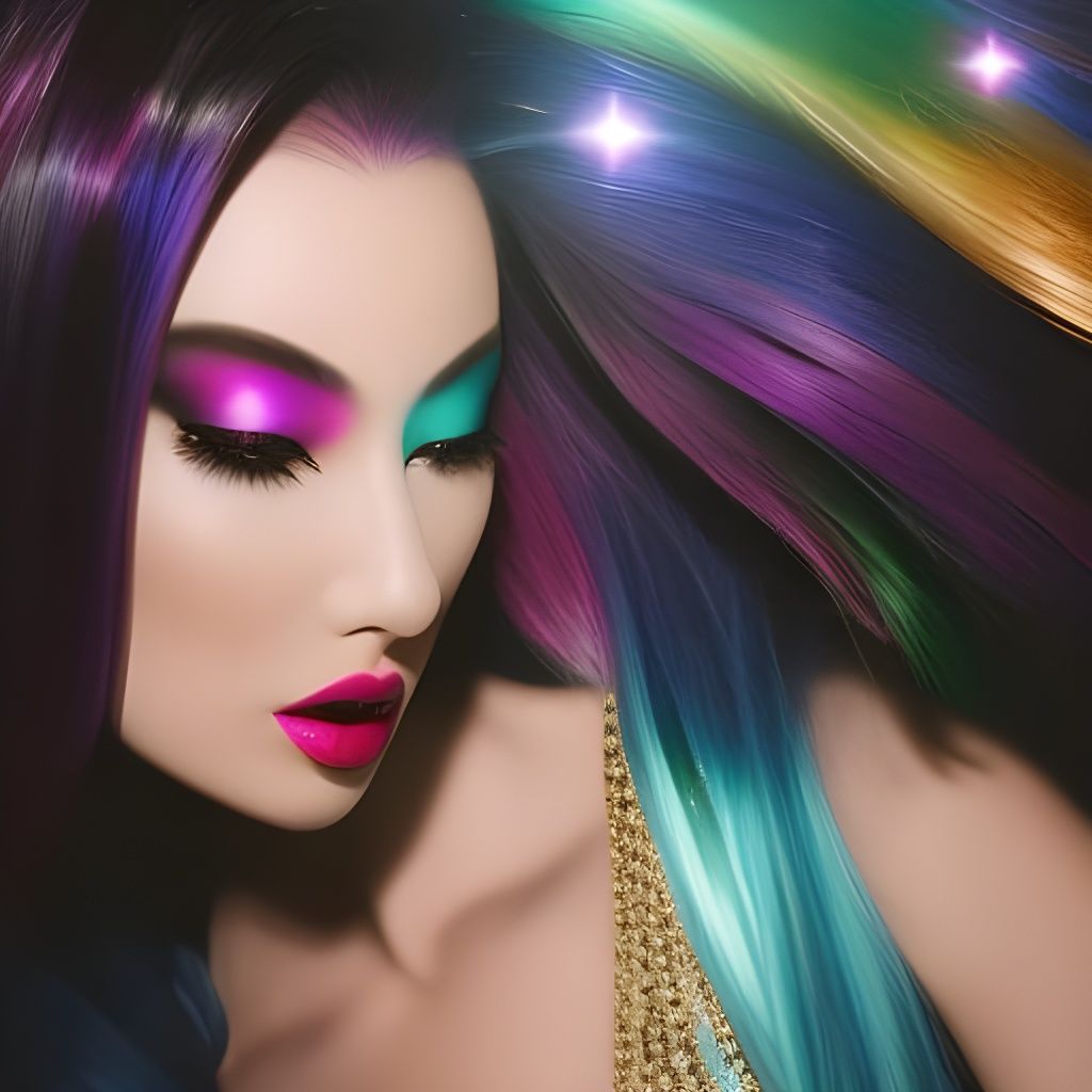 🌈Rainbow Lady🌈 - AI Generated Artwork - NightCafe Creator