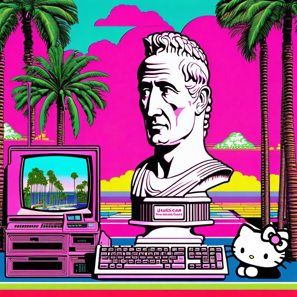 Hello Vaporwave - AI Generated Artwork - NightCafe Creator