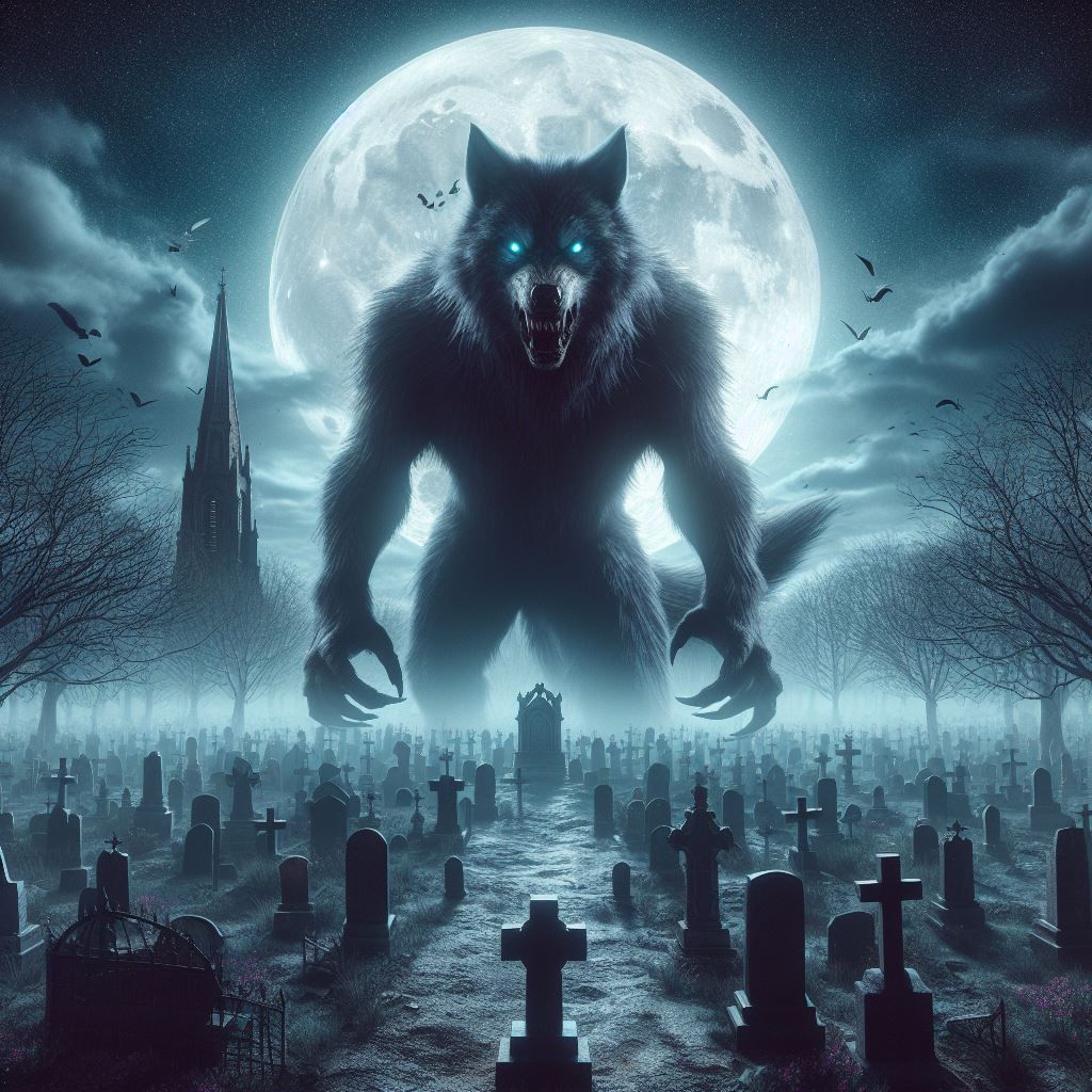 Werewolf seeks Justice in a Graveyard - AI Generated Artwork ...