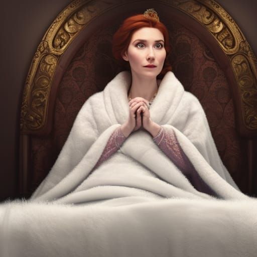 The queen's bed of furs - AI Generated Artwork - NightCafe Creator
