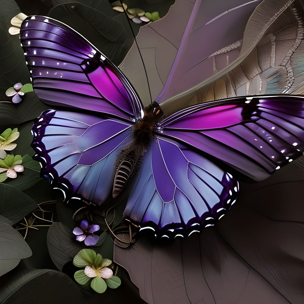 Purple flutter - AI Generated Artwork - NightCafe Creator