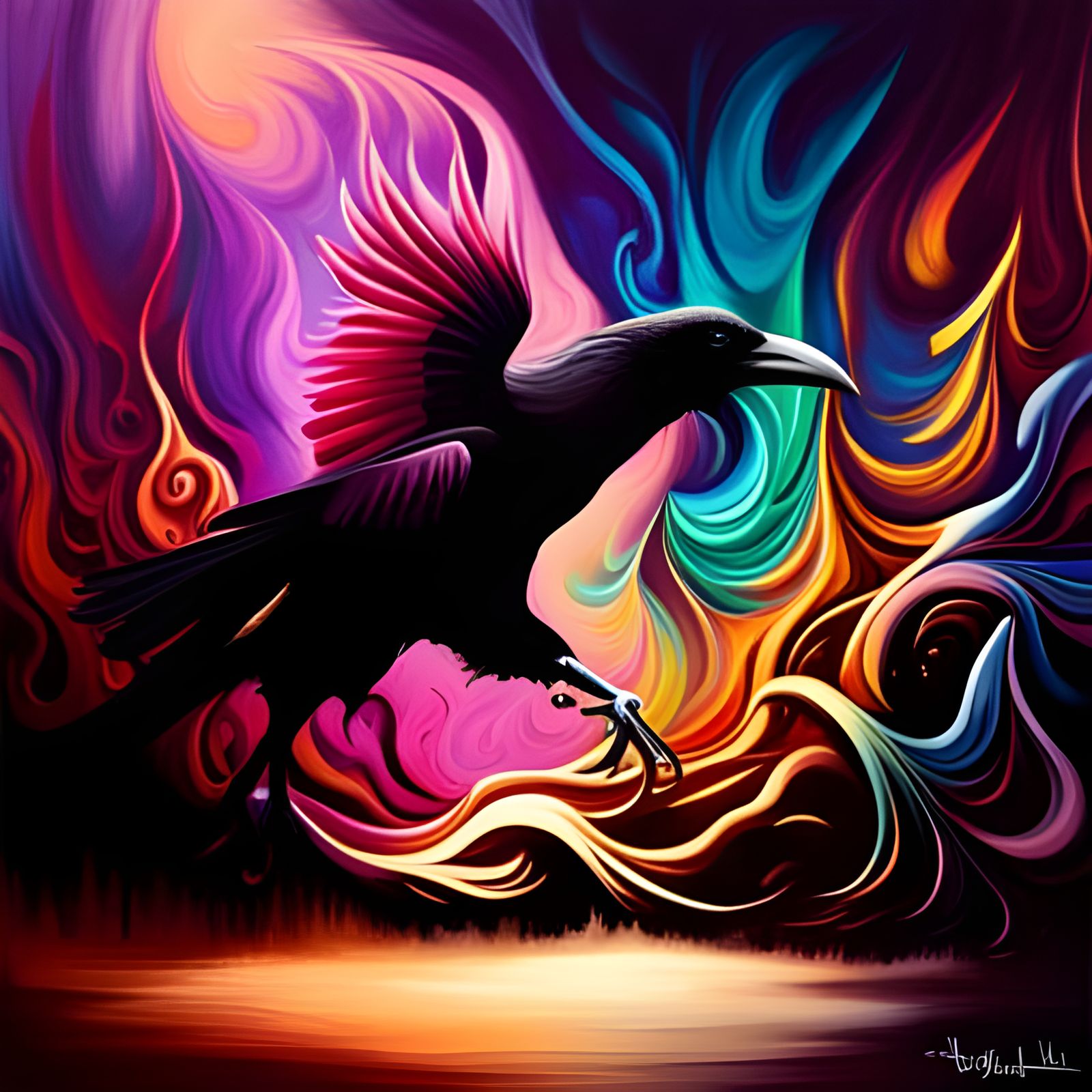 Stark Raven Mad - AI Generated Artwork - NightCafe Creator