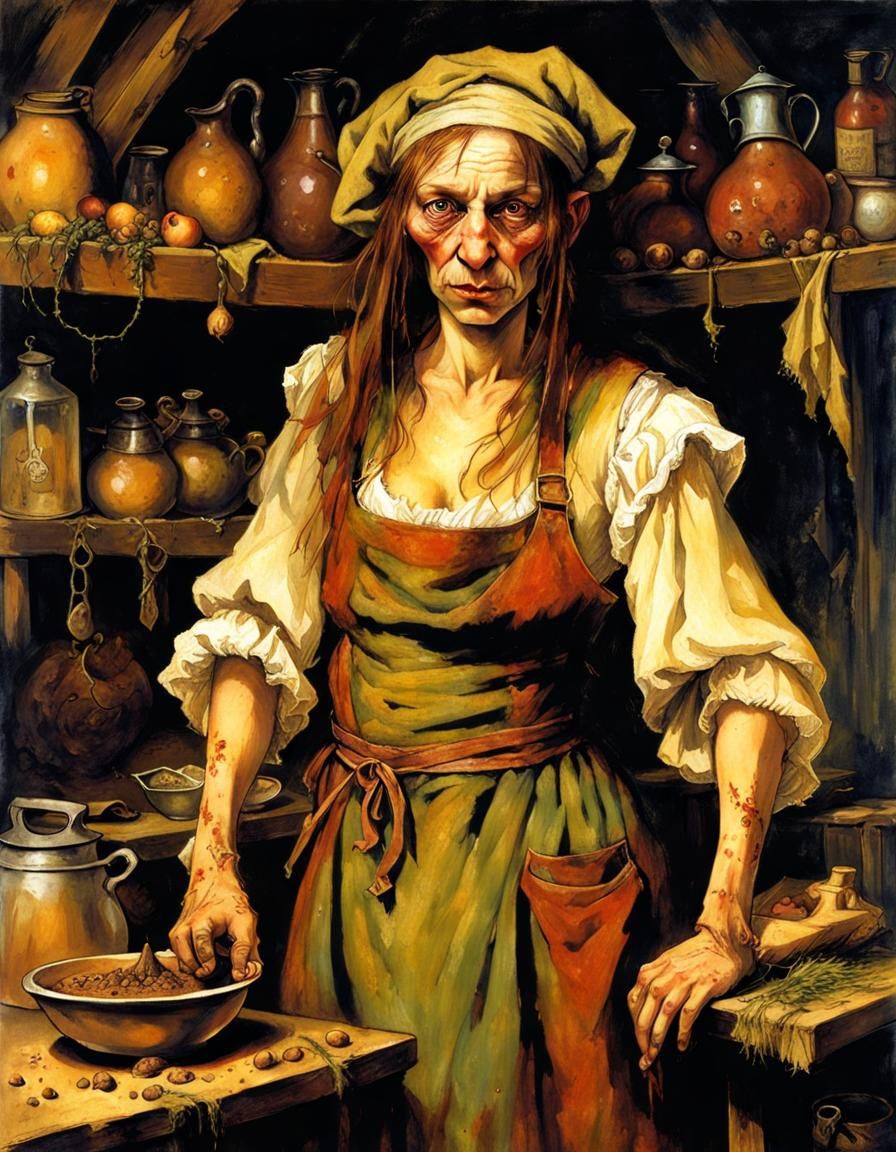 Filthy tavern wench - AI Generated Artwork - NightCafe Creator