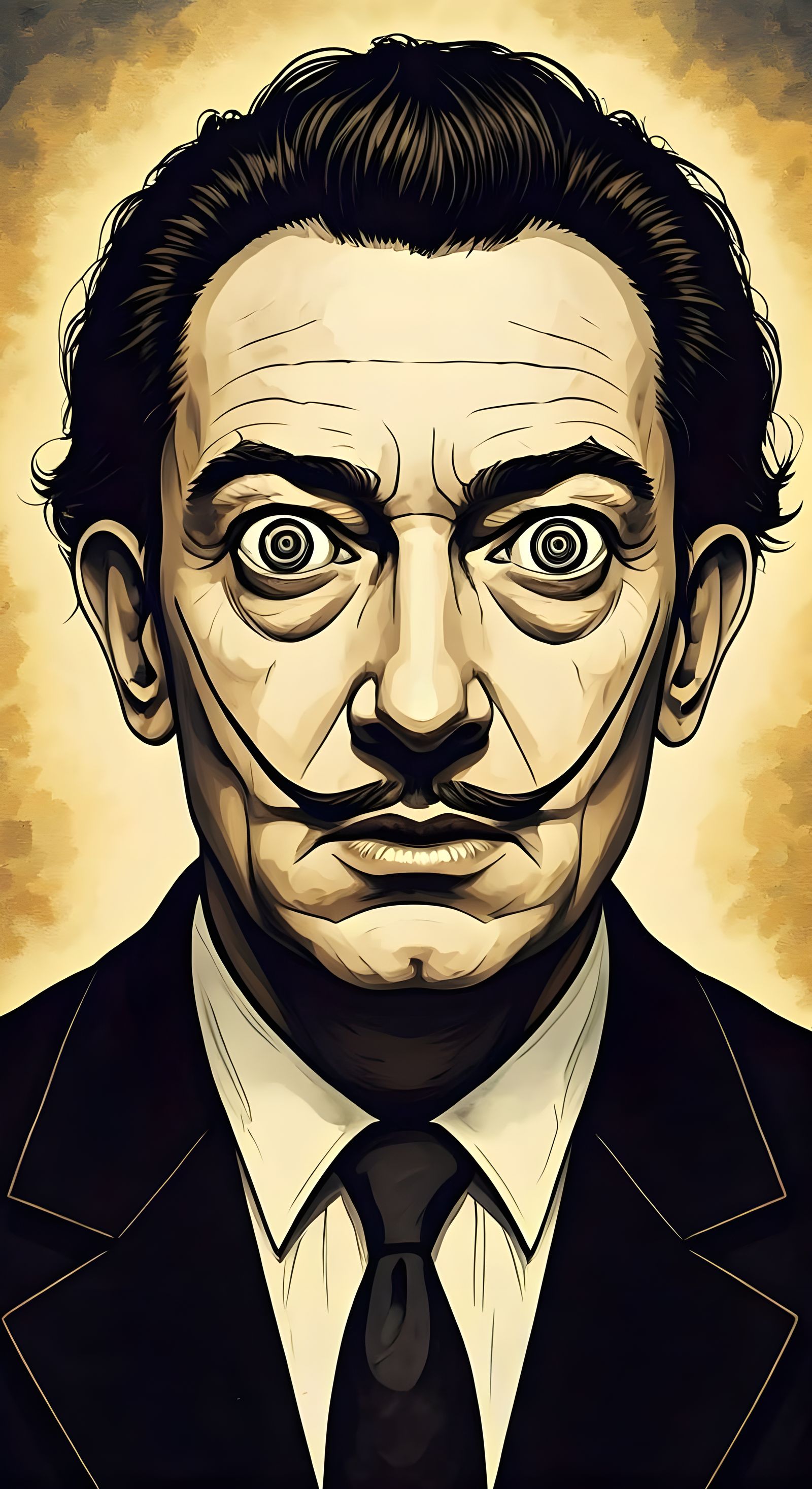 Portrait of Salvador Dali, by Leon Spilliart
