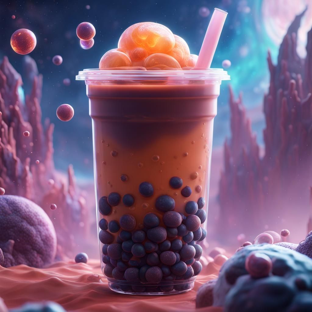 galaxy bubble tea - AI Generated Artwork - NightCafe Creator