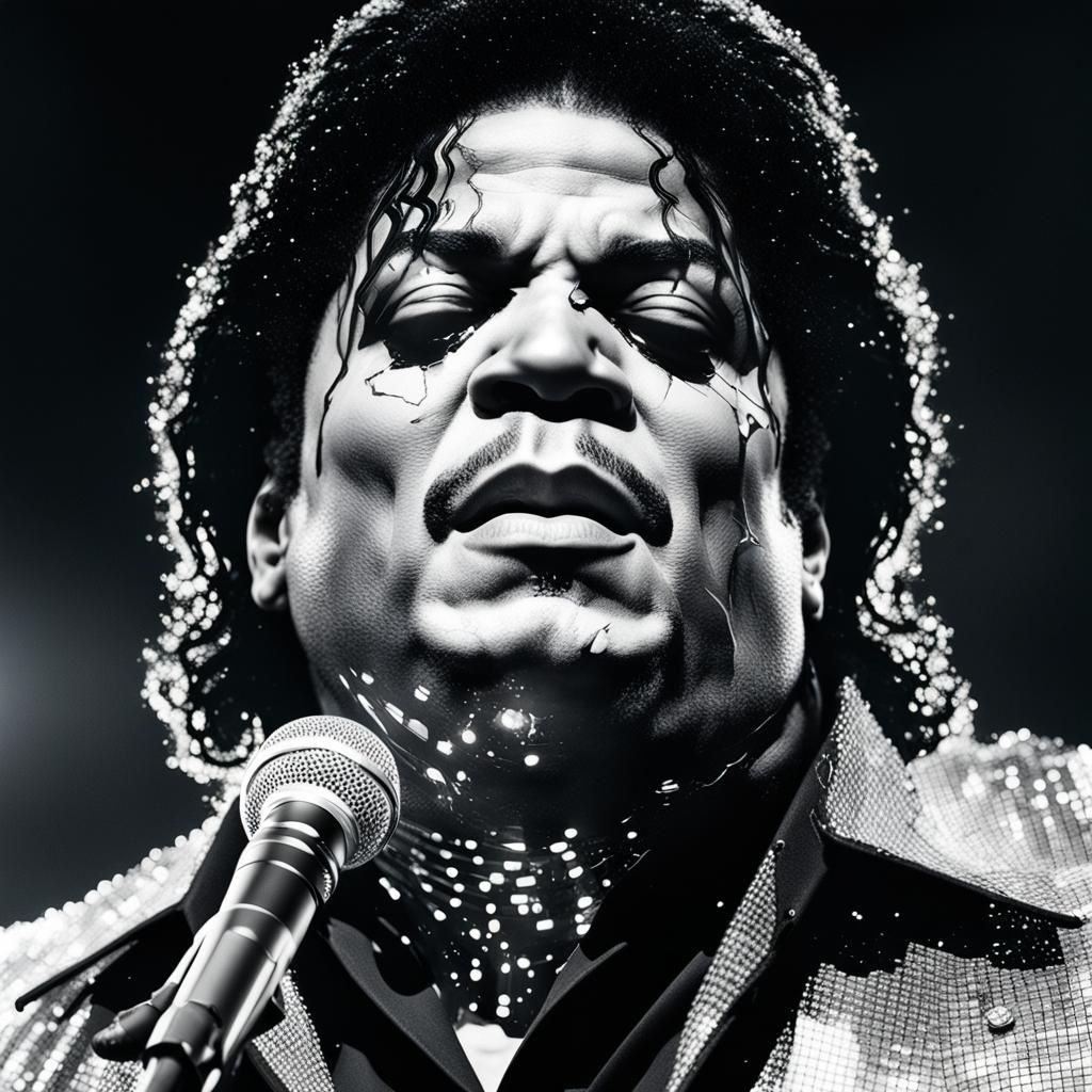 FAT Michael Jackson on Stage - AI Generated Artwork - NightCafe Creator
