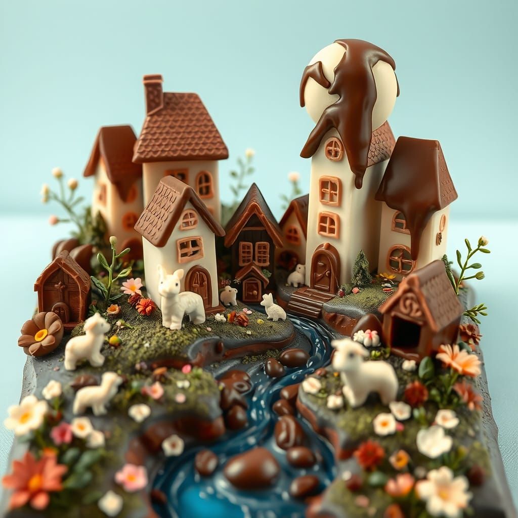 🍫Chocolate Fantasy Landscape!🏚️ - Chocolate Fantasy Landsc...