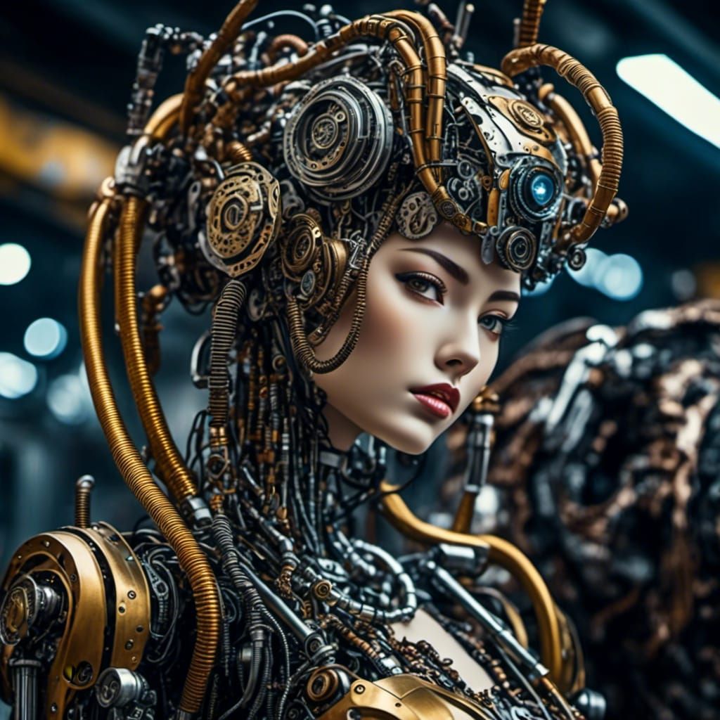 Biopunk Cyborg 636 ⚙️ Snake Medusa Style