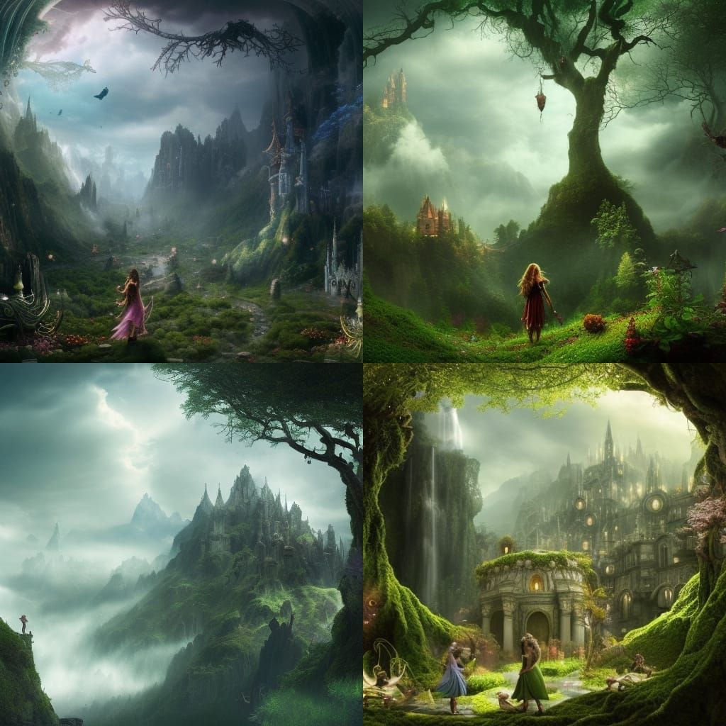 Fantasy Settings with Fairies - AI Generated Artwork - NightCafe Creator