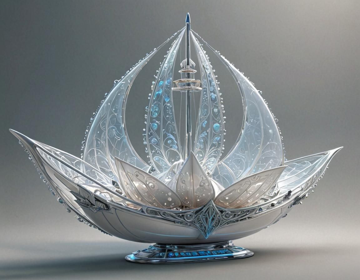 Futuristic lotus ship - AI Generated Artwork - NightCafe Creator