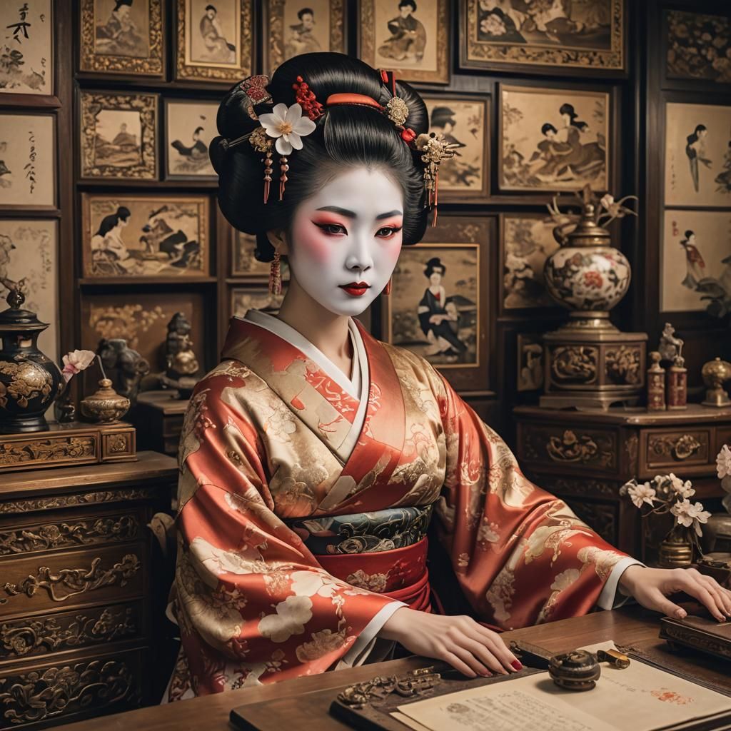 Geisha Office - AI Generated Artwork - NightCafe Creator