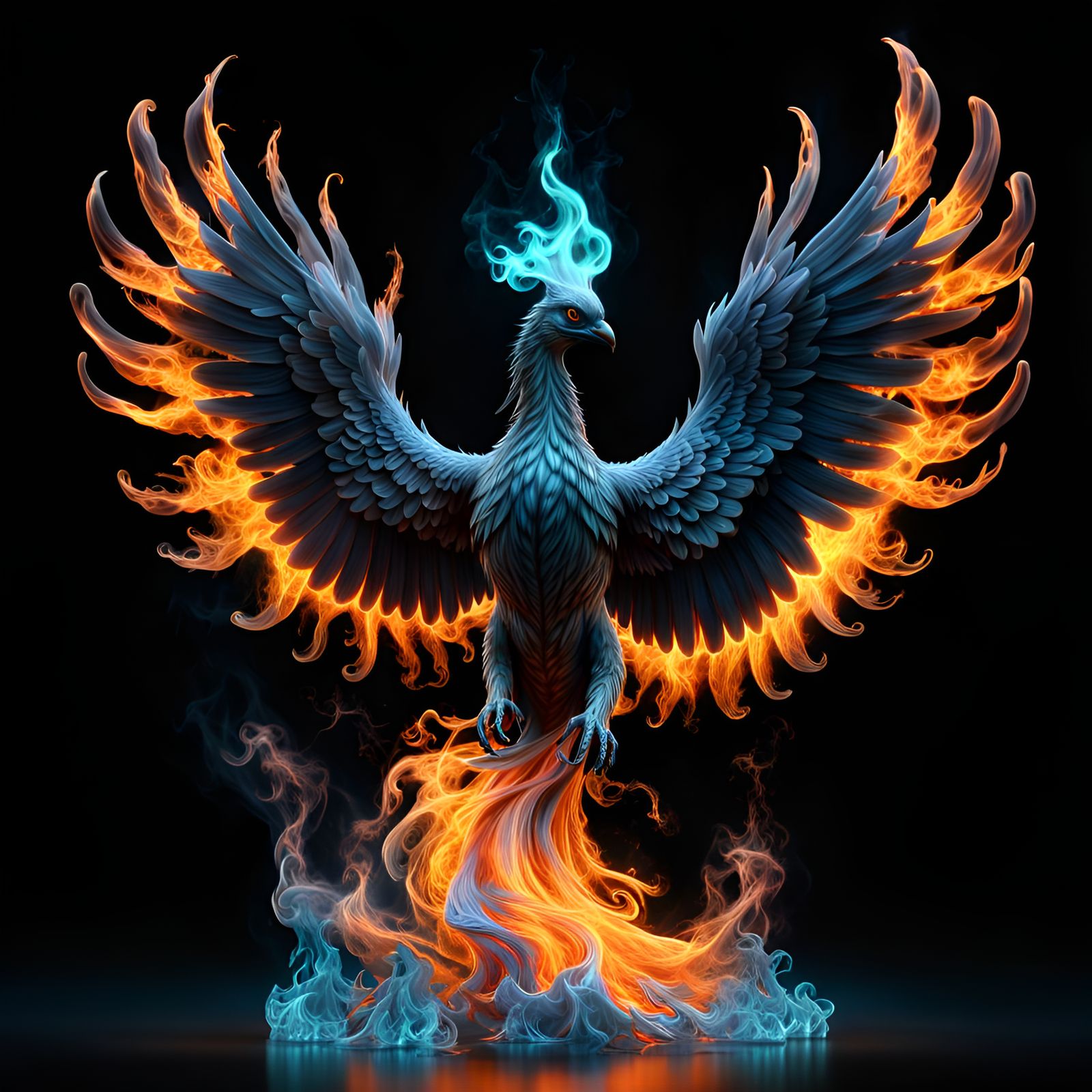 phoenix-flames - AI Generated Artwork - NightCafe Creator
