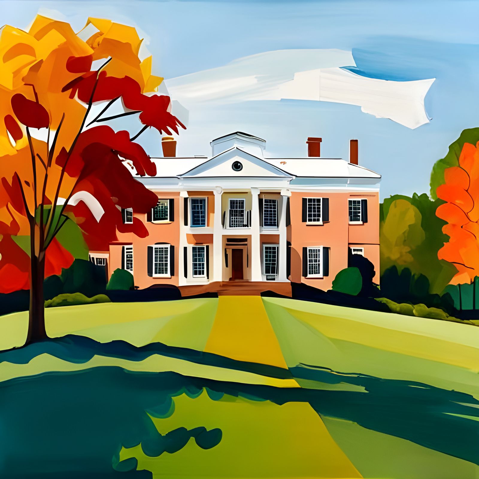 Monticello Estate, Virginia - AI Generated Artwork - NightCafe Creator