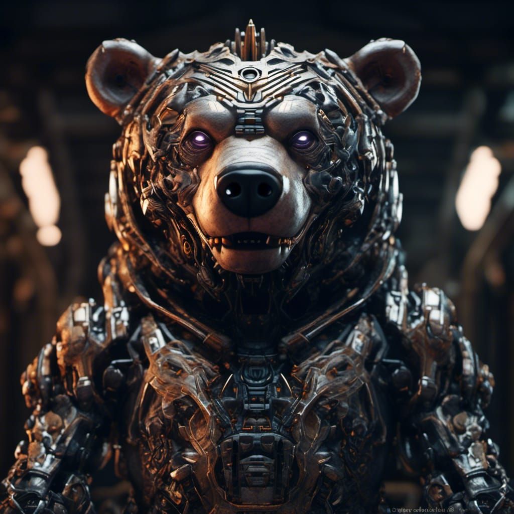 Photograph portrait of a Creepy soul-less cursed cyborg cute obese ...