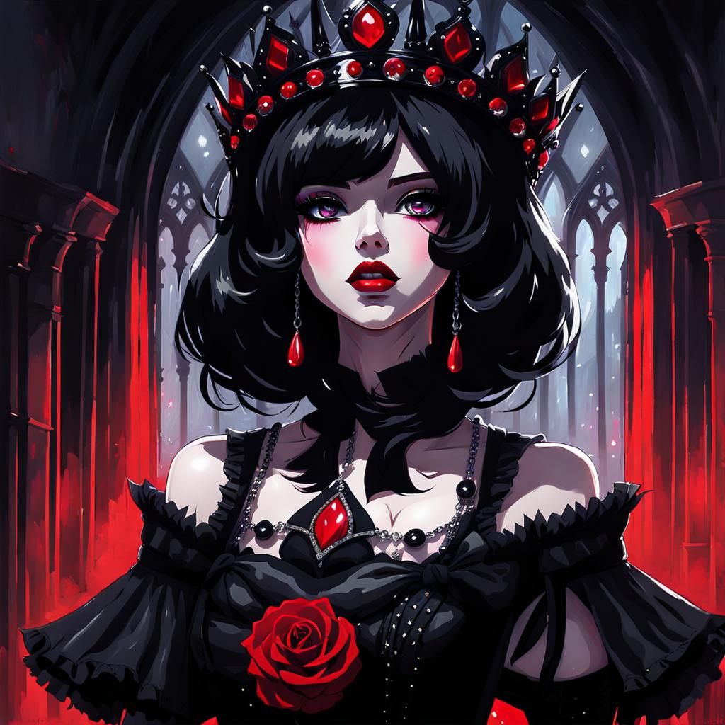 Anime Gothic Vampire Queen - AI Generated Artwork - NightCafe Creator