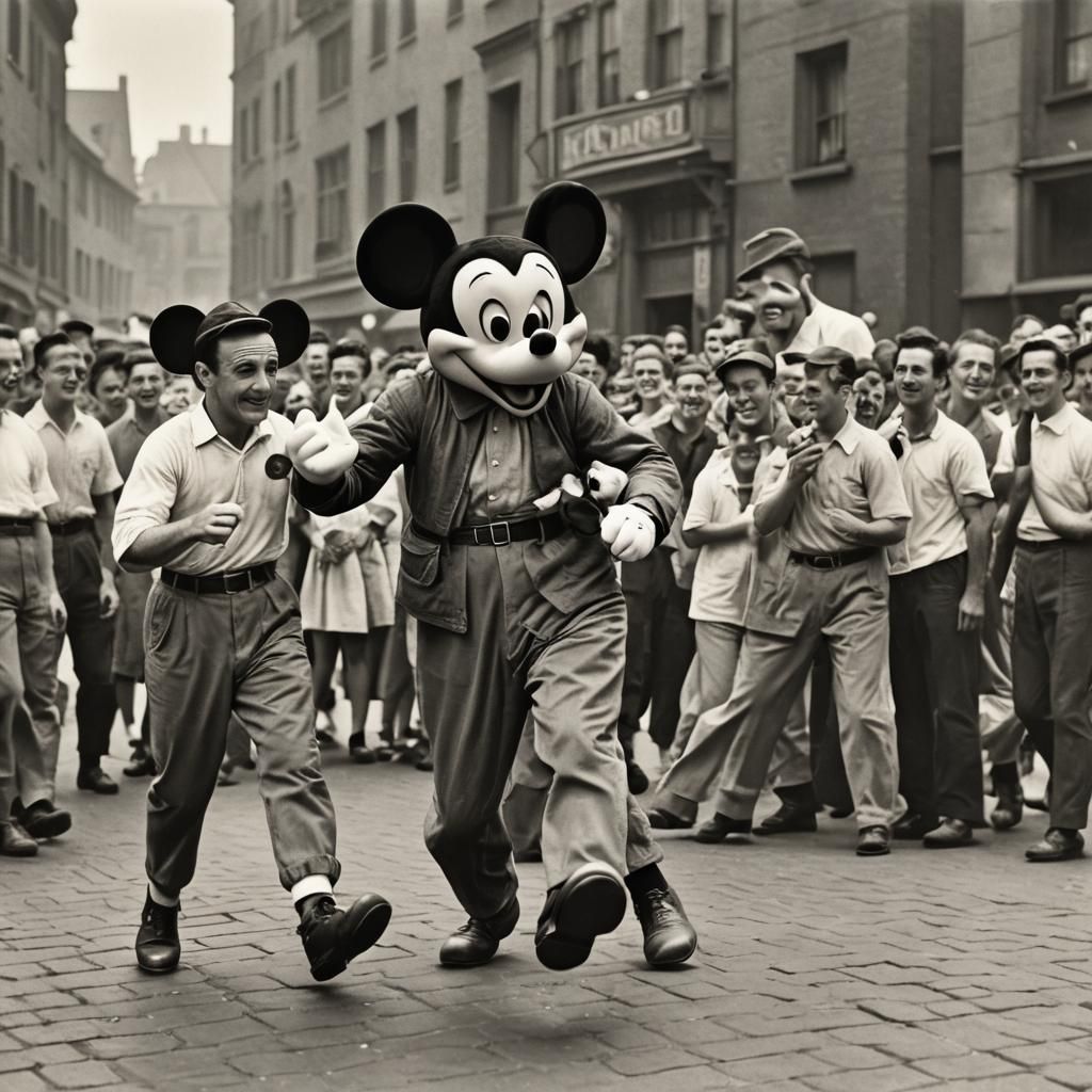 1950 mickey mouse - AI Generated Artwork - NightCafe Creator