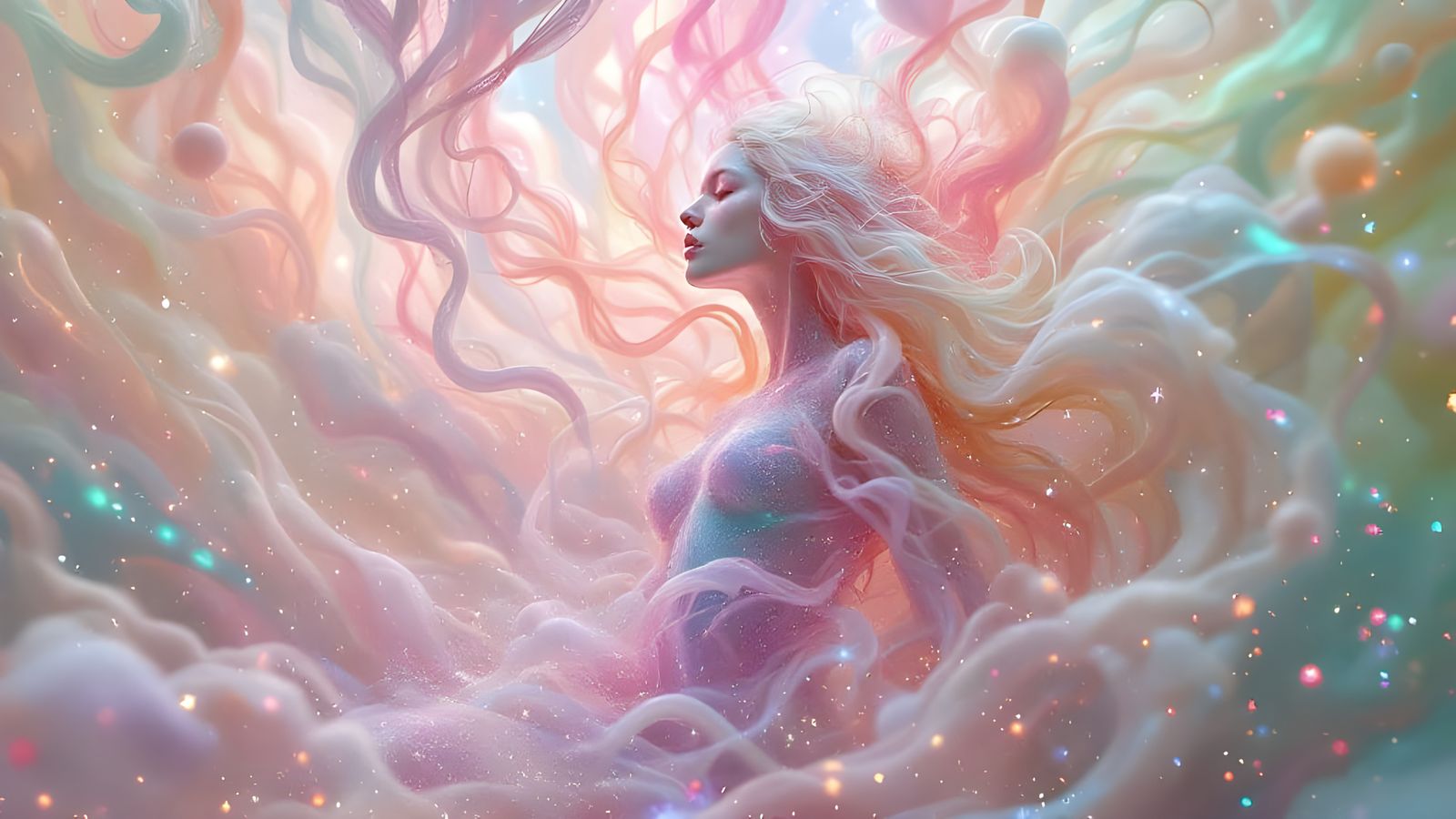 Surreal Metamorphosis in Vibrant Cosmic Forms - AI Art