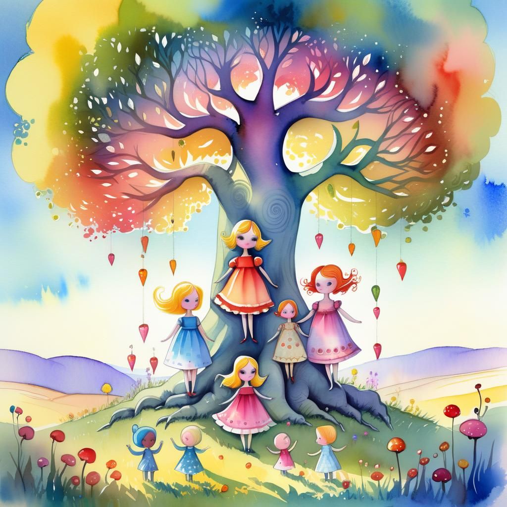 the doll tree - AI Generated Artwork - NightCafe Creator