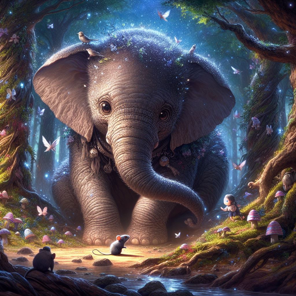 Scared Baby elephant - AI Generated Artwork - NightCafe Creator