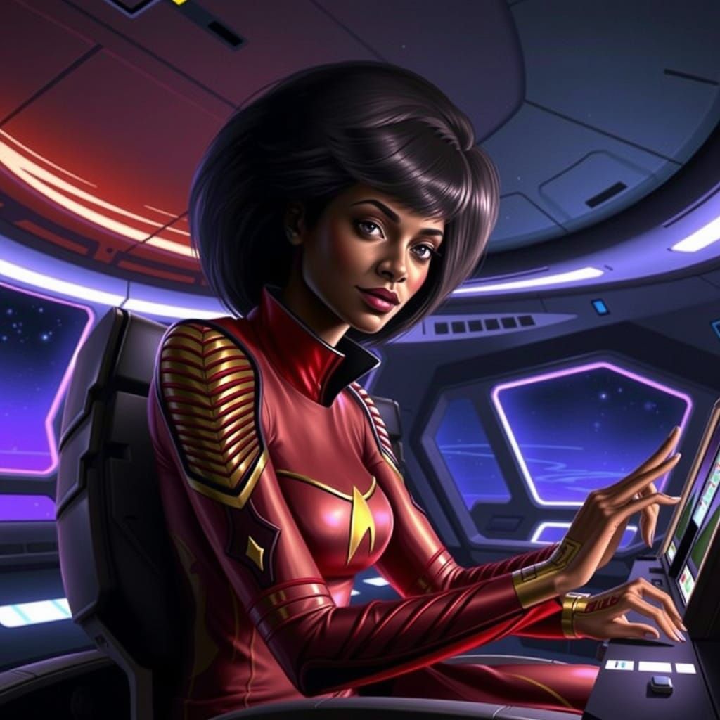 Nichelle Nichols as Uhura - Starfleet Lieutenant in Futurist...