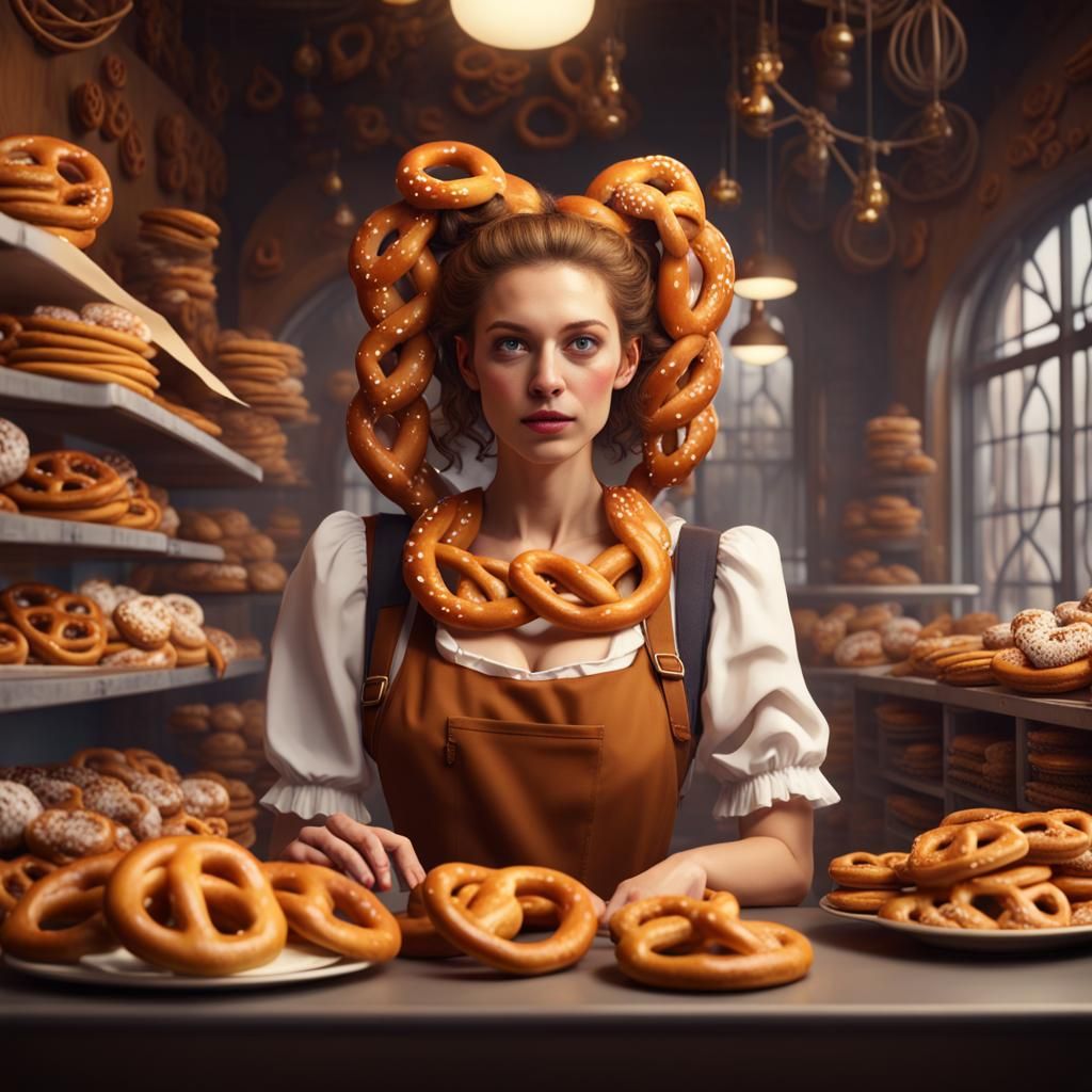 PRETZEL LADY 2 - AI Generated Artwork - NightCafe Creator