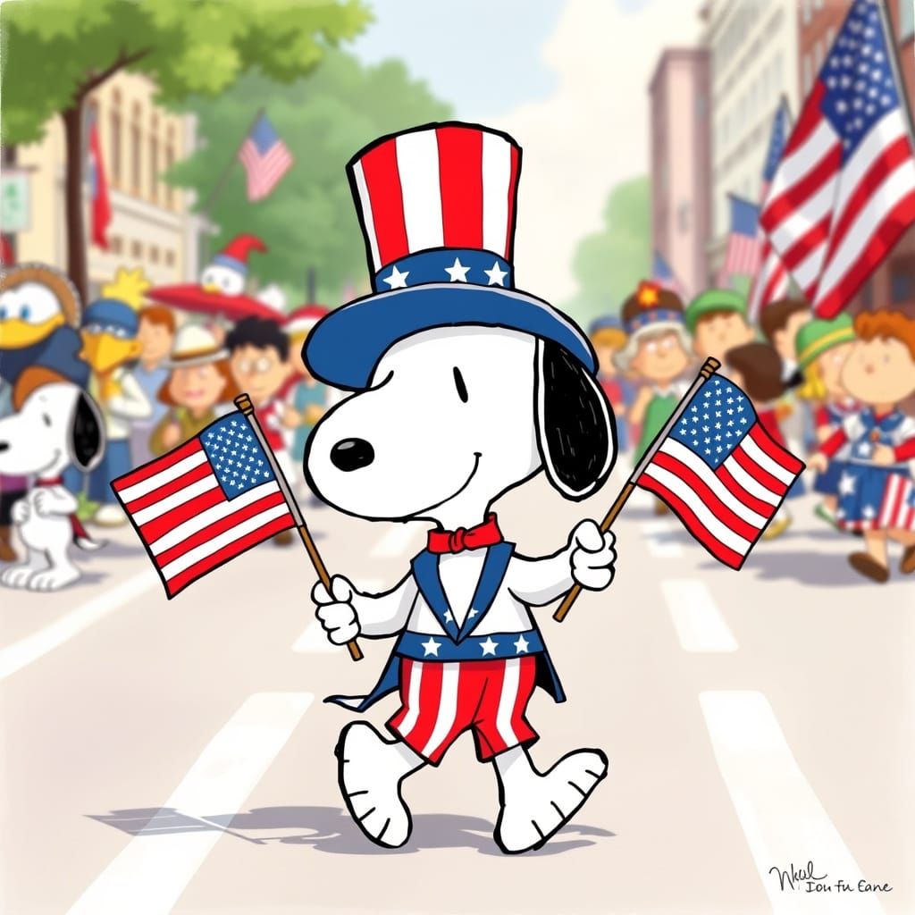 Snoopy 4th of july parade