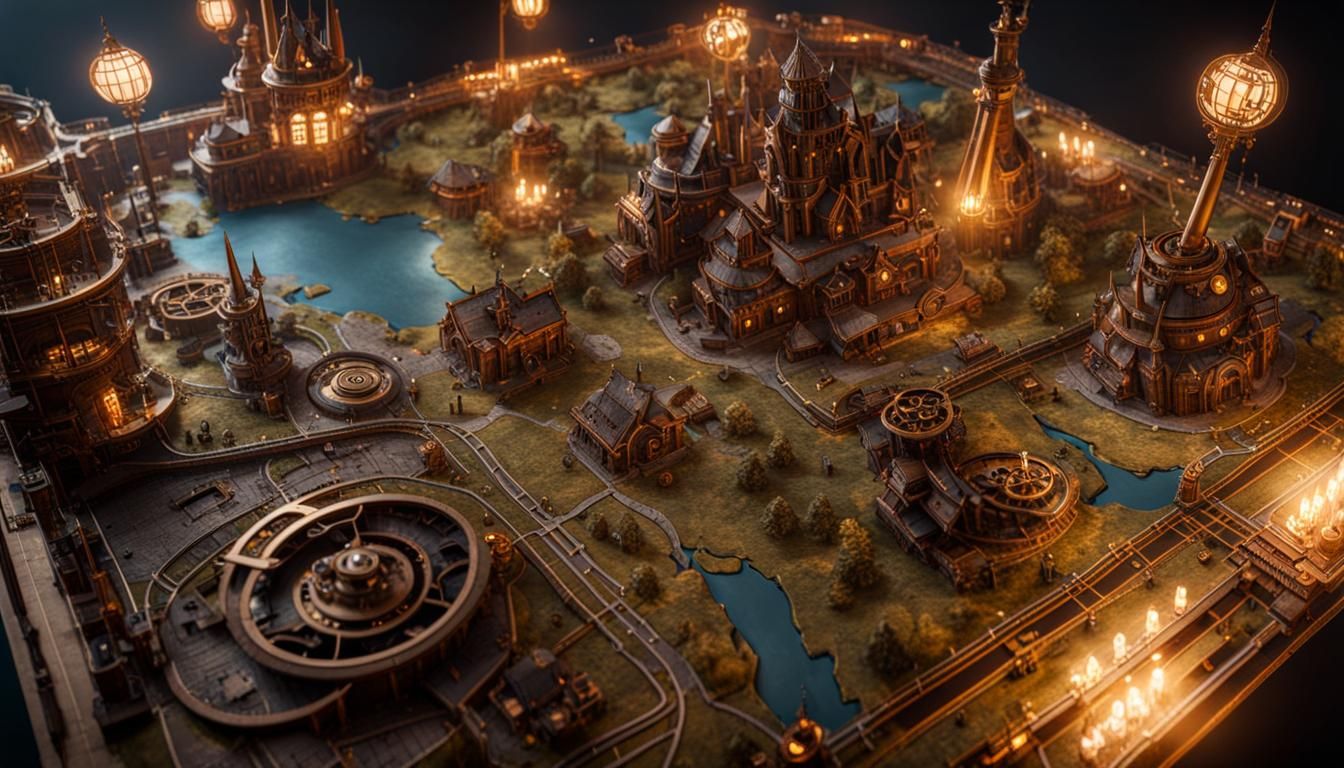 Steampunk Map - AI Generated Artwork - NightCafe Creator