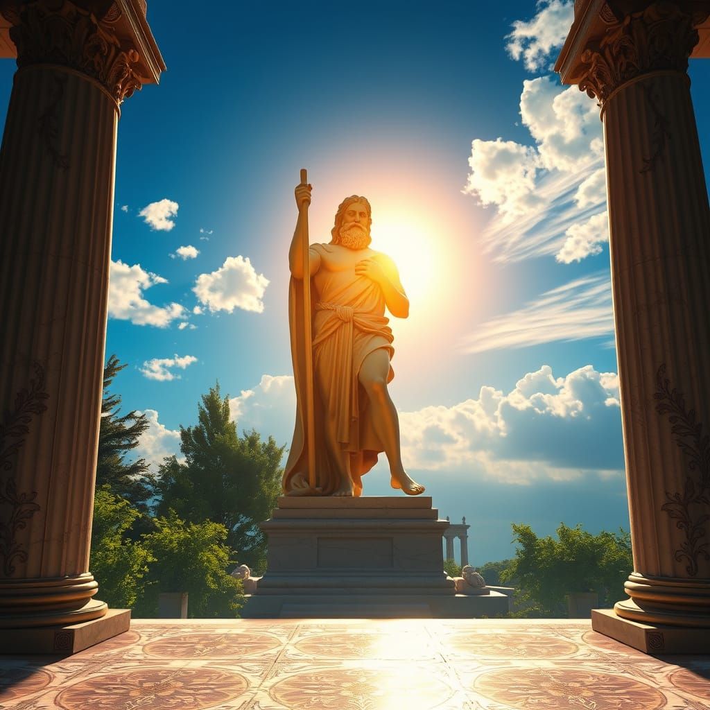 La Statue de Zeus à Olympie - Golden Zeus Statue in Ancient ...