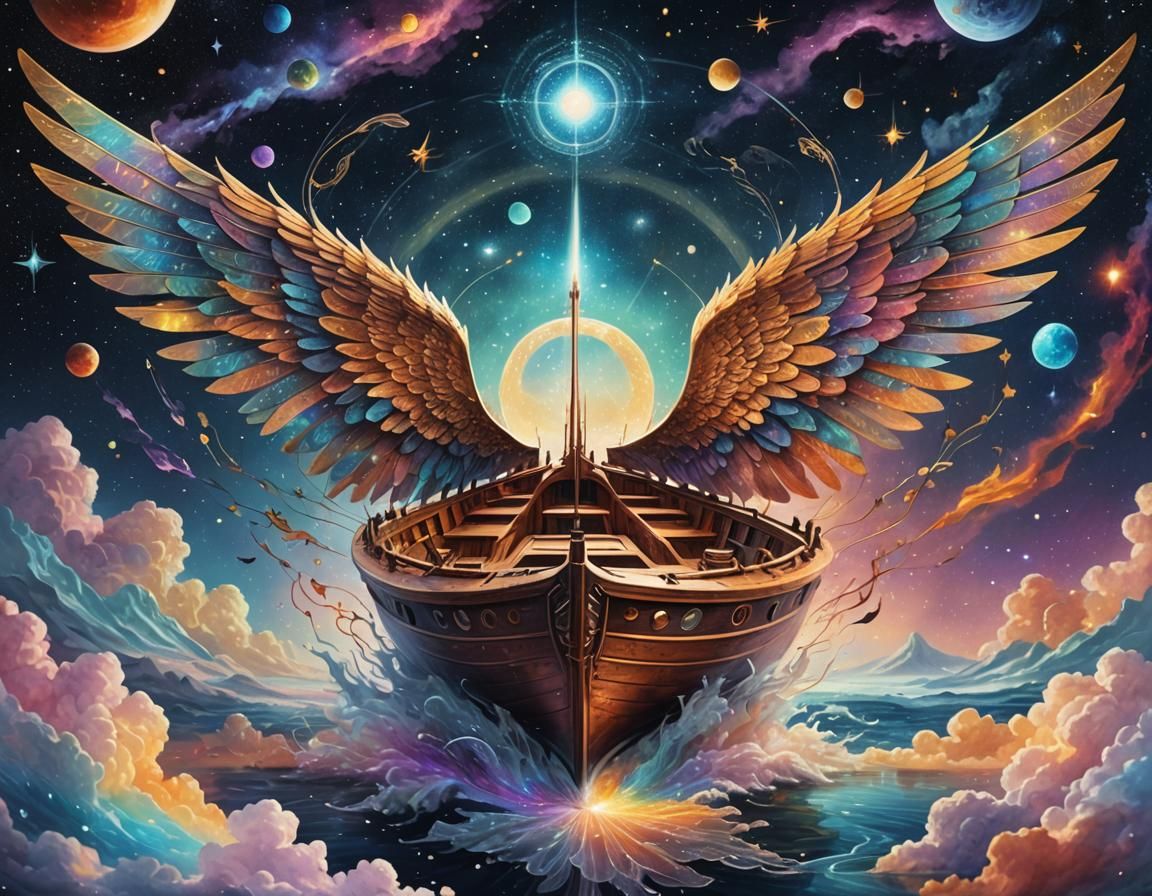 The Winged Boat - AI Generated Artwork - NightCafe Creator