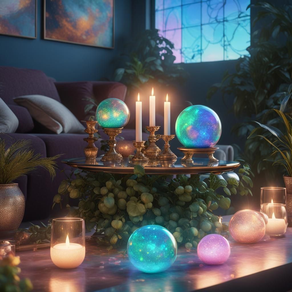 Mystical Witchy Wiccan living-room - AI Generated Artwork - NightCafe ...