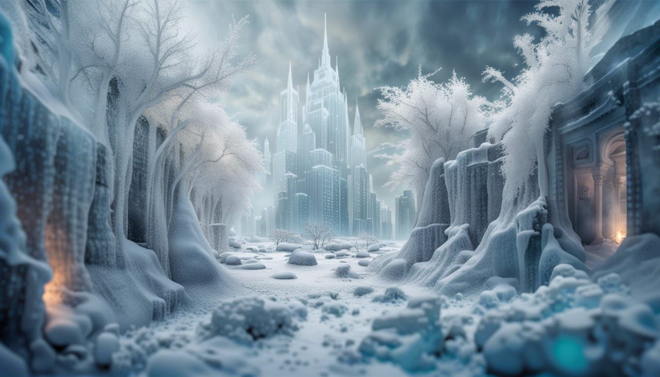 Winter Court Maze - AI Generated Artwork - NightCafe Creator