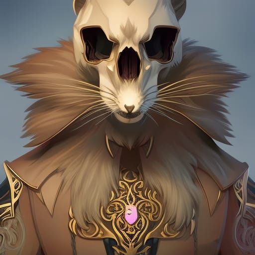 Ysoki with Skull Mask - AI Generated Artwork - NightCafe Creator