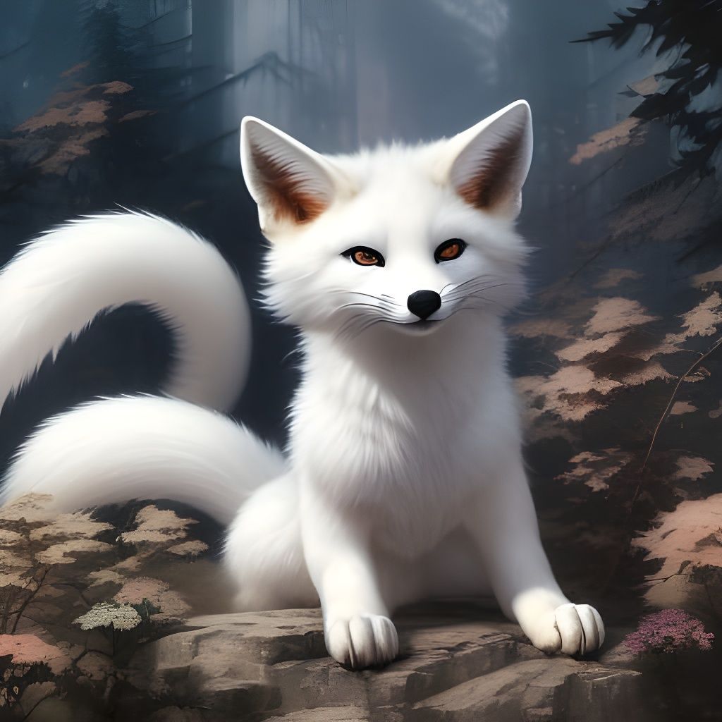 white Fox - AI Generated Artwork - NightCafe Creator