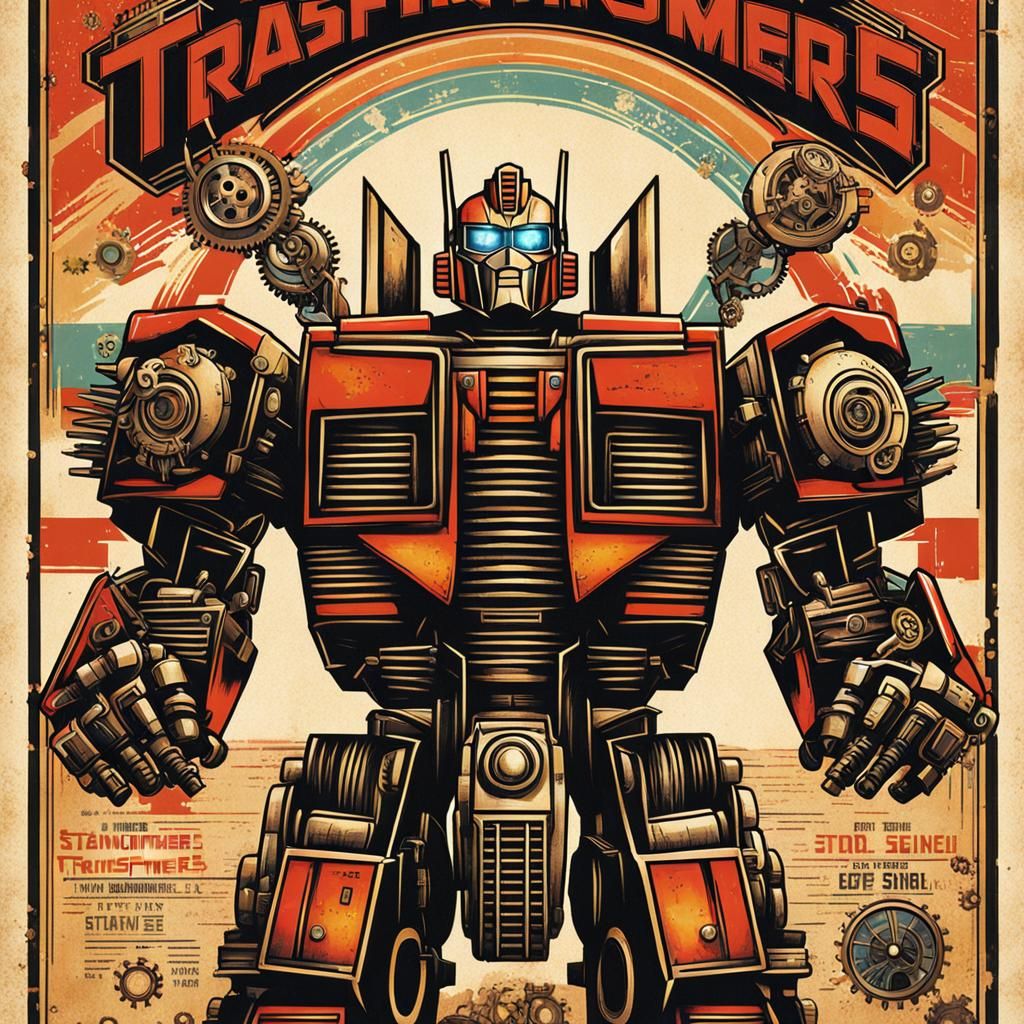 80s vintage style Transformers movie poster - AI Generated Artwork ...