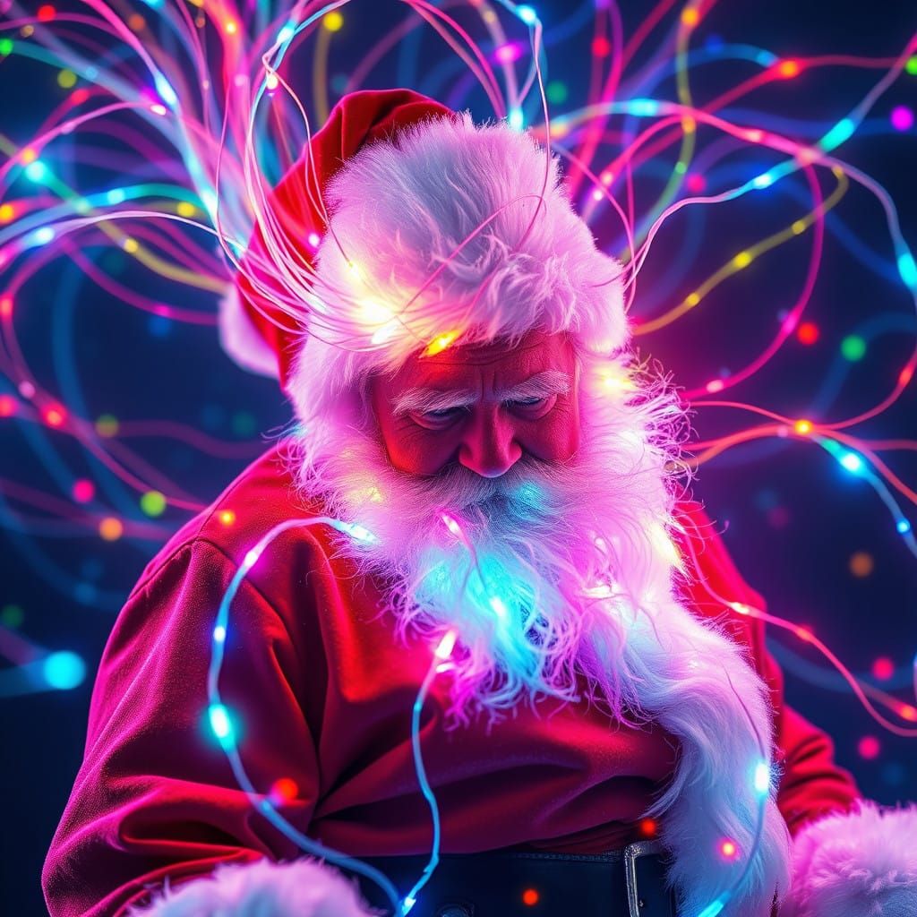 Fiber Optic Santa Claus - Santa Claus in a Fiber Optic Dream...