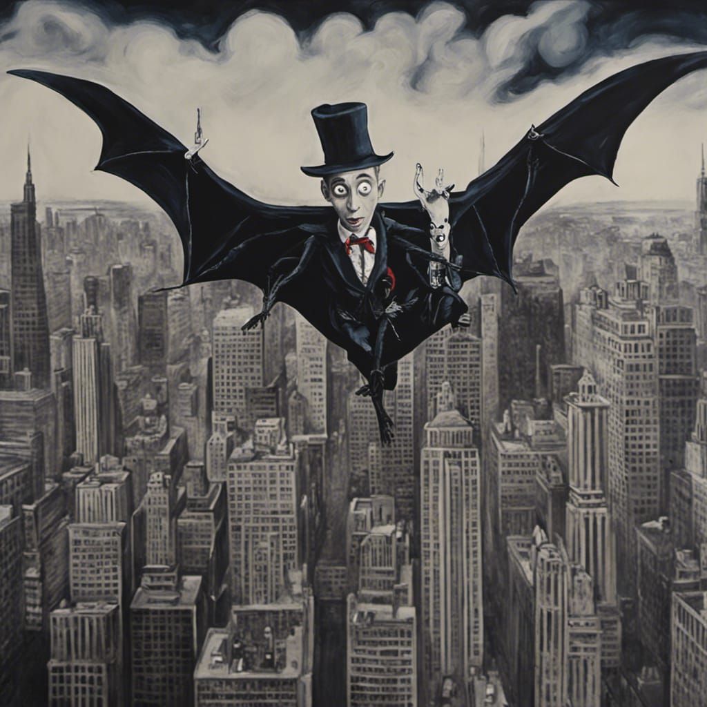 Peewee Herman as gothic vampire Canaletto Tim Burton brüt renaissance ...