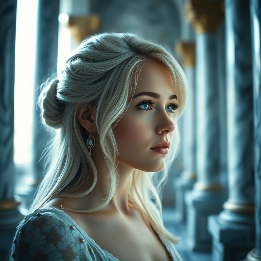 Portrait - Trapped Princess in Golden Cage