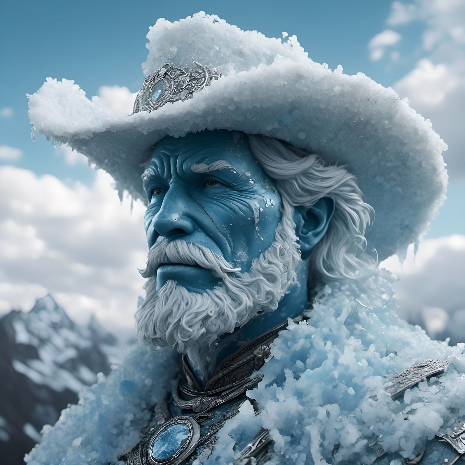 Frozen Cowboy - AI Generated Artwork - NightCafe Creator