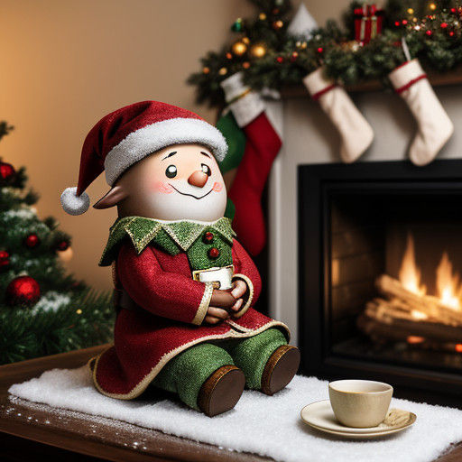 Classic Christmas Elf in Warm Cinematic Lighting - AI Art
