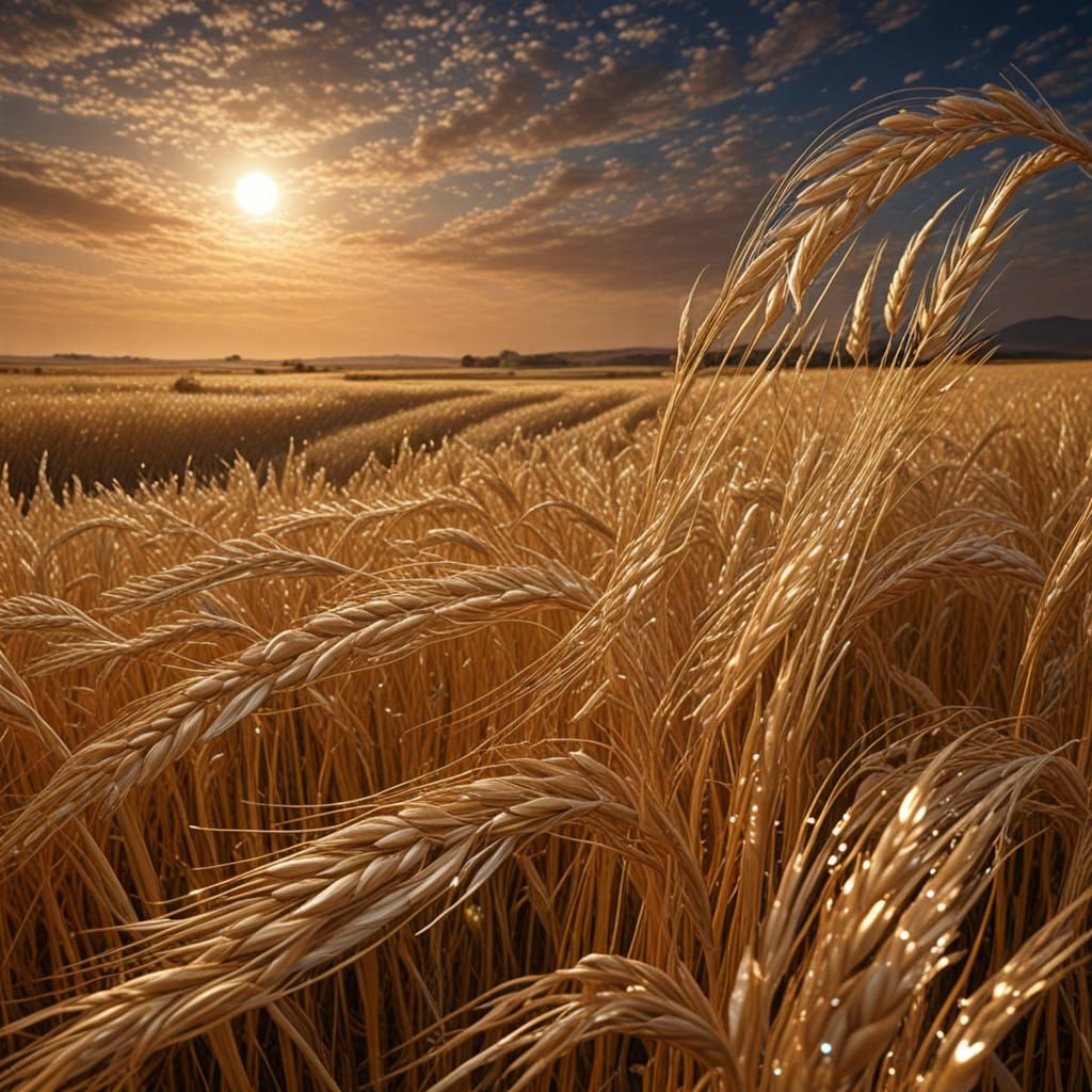 Wheatfields - Wheatfields Transformed into a Glittering Fant...