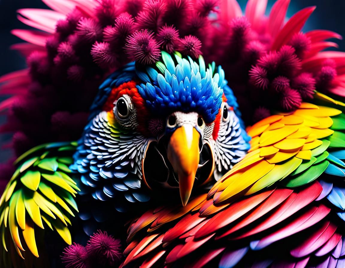 Prismatic Parrot - AI Generated Artwork - NightCafe Creator