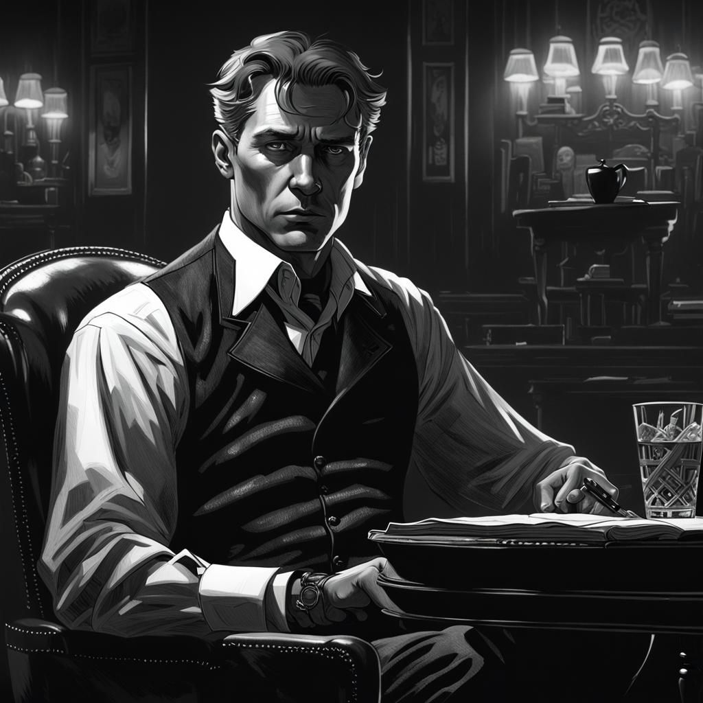 A sinister and relentless young detective. - AI Generated Artwork ...