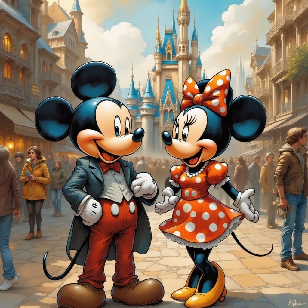 Image of Mickey and Minnie Mouse