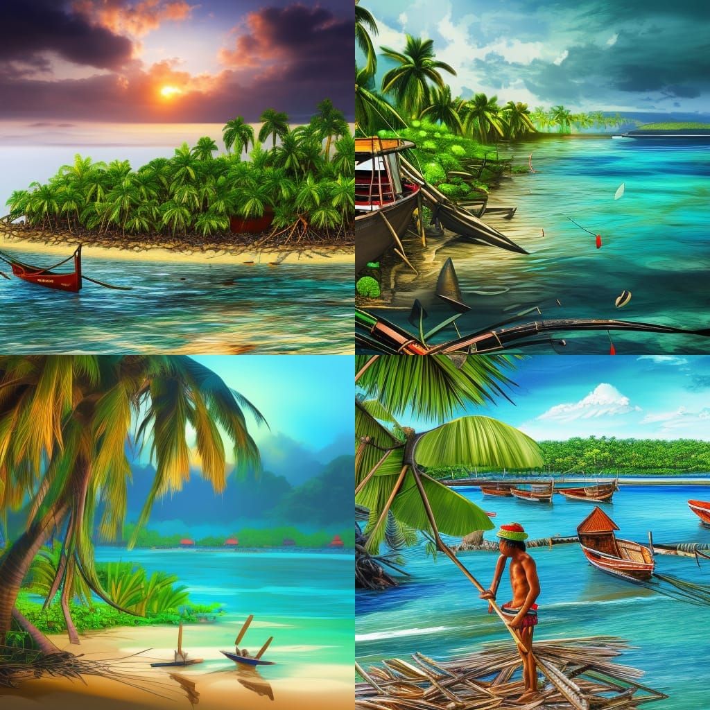 A Tribal Filipino Fishing village near a Tropical mangrove lined ...