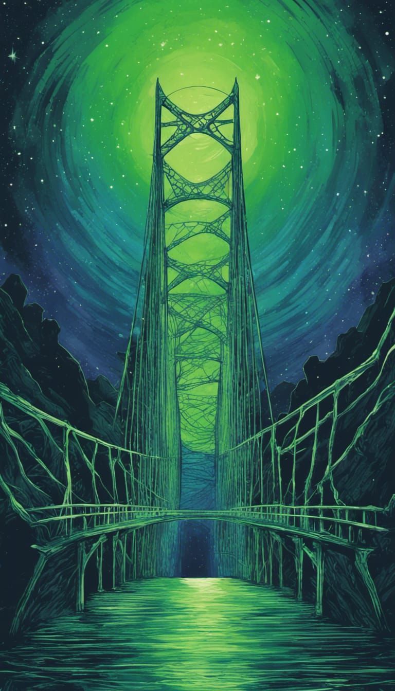 Alien bridge - AI Generated Artwork - NightCafe Creator